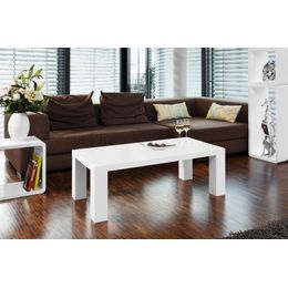 Couchtisch Salesfever Tische Gr. B/H/T: 120 cm x 40 cm x 60 cm, weiß (weiß, weiß) Couchtische eckig in moderner Hochglanz Optik, rechteckig oder quadratisch