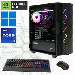 GAMEMAX Gaming-PC Computer DDR5-RAM, PCIe SSD Gen4, Windows 11 Gr. Microsoft Windows 11 Home (64 Bit), 32 GB RAM 2000 GB SSD, schwarz (diamond bk 7235)