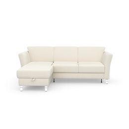 Sit & More Ecksofa SIT & MORE "Visby L-Form", beige (linen), B:248cm H:87cm T:162cm, Sofas, Ecksofa, wahlweise mit Bettfunktion und Bettkasten, frei im Raum stellbar