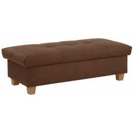 Hocker Home Affaire "Lyla" Gr. B/H/T: 131 cm x 42 cm x 61 cm, Lu x us-Microfaser, braun (dunkelbraun) Home Affaire mit Stauraum, Breite 131 cm