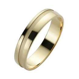 Trauring Firetti "Schmuck Geschenk Gold 585 Hochzeit Ehering "LIEBE"" Fingerringe Gr. 20, ohne Brillant, Gelbgold 585, 5 mm, goldfarben (gelbgoldfarben) Made in Germany, wahlweise mit oder ohne Brillant