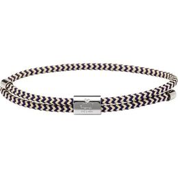 Pig & Hen Schmuck für Herren Nautische Armbänder Navy-Sand SilverLittle Lewis M (18 - 19 cm)