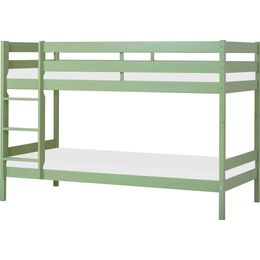 Etagenbett Hoppekids "ECO Comfort Kinderbett 90x200 oder 70x160 aus Massivholz in 4 Farben", gr&uuml;n, B:101cm H:140cm L:206cm, Etagenbetten, Etagenbett, T&Uuml;V, FSC und Nordisches Umweltzeichen &ndash; wahlweise mit Matratzen
