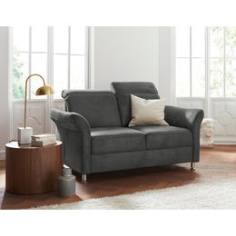 Sit & More 2-Sitzer SIT & MORE "Darwin", blau (antrazith), B:159cm T:96cm, Sofas, inklusive Federkern, wahlweise mit Kopfteilverstellung