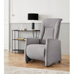 Sit & More TV-Sessel SIT & MORE "Melissa", grau, B:71cm H:113cm T:85cm, 100% Polyester, Sessel, wahlweise elektrisch oder manuell verstellbar, optional Aufstehhilfe