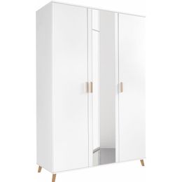 Kleiderschrank Rauch "Falun" Schränke Gr. B/H/T: 137 cm x 203 cm x 53 cm, 3 St., weiß Drehtürenschrank Kleiderschrank Drehtürenschränke Schränke mit Spiegel