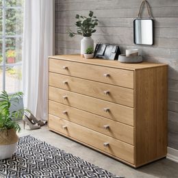 Schubkastenkommode Wiemann "Kiruna" Sideboards Gr. B/H/T: 141 cm x 86 cm x 43 cm, braun (eiche teilmassiv) Schubladenkommoden vormontiert