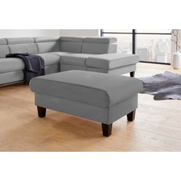 Stauraumhocker COTTA "Morven" Hocker Gr. B/H/T: 100 cm x 45 cm x 65 cm, Samtvelours, grau (light grey) Hocker mit Stauraum Polsterhocker