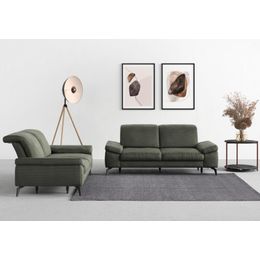 Sit & More 2,5-Sitzer SIT & MORE "Cabana", gr&uuml;n (olive), B:211cm H:84cm T:123cm, 95% Polyester, 5% Polyamid, Sofas, Breite 211 cm, mit oder ohne Sitztiefen-, und Kopfteilfunktion