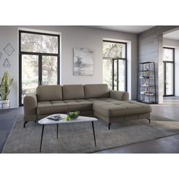 Sit & More Ecksofa SIT & MORE "Bendigo L-Form", braun (schlamm), B:284cm H:84cm T:175cm, Sofas, Ecksofa, inklusive Sitztiefenverstellung, Bodenfreiheit 12 cm, in 2 Fu&szlig;farben