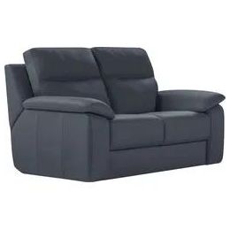 2-Sitzer NICOLETTI HOME Sofas Gr. B/H/T: 168cm x 99cm x 94cm, NaturLEDER TORELLO, ohne Relaxfunktion, blau (dunkelblau) Breite 168 cm, wahlweise mit oder ohne elektrische Relaxfunktion