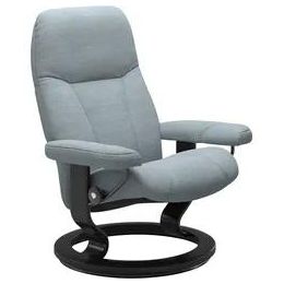 Relaxsessel stressless "Consul", blau (light blau jasmine), B:72cm H:94cm T:70cm, Leder BATICK: BATICK ist ein leicht korrigiertes, durchgefärbtes und genarbtes Möbelleder, bei dem die meisten Unebenheiten und Spuren in der Regel entfernt wurden., Leder PALOMA: PALOMA ist ein durchgefärbtes Semianilin-Möbelleder mit natürlicher Narbung., ROHLEDER Stoff Q2 FARON: Ein fester zuverlässiger Bouclu00e9