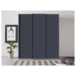 Schwebetürenschrank Rauch "Kleiderschrank Schrank Garderobe TOPSELLER OTELI inkl. Inneneinteilung" Schränke Gr. B/H/T: 203 cm x 229 cm x 62 cm, grau (graumetallic) mit 3 Innenschubladen sowie zusätzlichen Einlegeböden MADE IN GERMANY