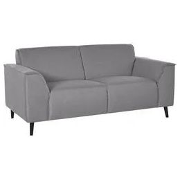 2-Sitzer DOMO collection "Amora" Sofas Gr. B/H/T: 178cm x 81cm x 90cm, Struktur fein, Mit Federkern, grau (hellgrau) mit Federkern