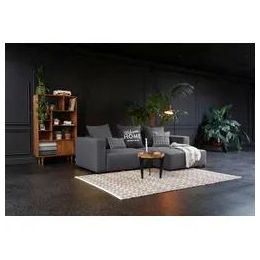 Ecksofa Tom Tailor HOME "HEAVEN CASUAL S" Sofas Gr. B/H/T: 242cm x 85cm x 162cm, Struktur fein TBO, Recamiere rechts, mit Bettfunktion-mit Bettkasten, grau (woven grey tbo 19) aus der COLORS COLLECTION, wahlweise mit Bettfunktion & Bettkasten