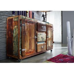 Sideboard Altholz 150x40x90 mehrfarbig lackiert FREEZY #07