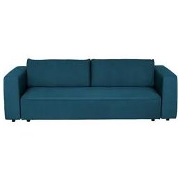 Schlafsofa Tom Tailor HOME "HEAVEN STYLE SLEEP" Sofas Gr. B/H/T: 244cm x 85cm x 112cm, Struktur fein TBO, mit Bettfunktion-mit Bettkasten, blau (dark navy tbo 6) aus der COLORS COLLECTION, inklusive Bettfunktion & Bettkasten