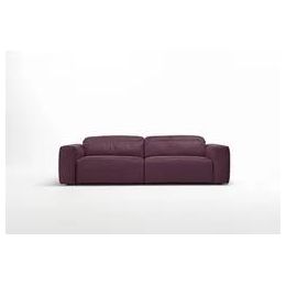 2,5-Sitzer Egoitaliano "Beverly, Designsofa mit erstklassigem Sitzkomfort und tollen Details" Sofas Gr. B/H/T: 242cm x 95cm x 109cm, Luxus-Microfaser BLUSH, lila (plum) Breite 242 cm, verstellbare Kopfteile