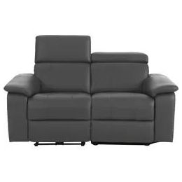 2-Sitzer Home Affaire "Binado" Sofas Gr. B/T: 158cm x 99cm, Kunstleder, mit motorischer Relaxfunktion-mit USB-Anschluss, grau mit manueller oder elektrischer Relaxfunktion USB-Anschluss