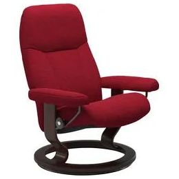 Relaxsessel stressless "Consul", rot (rot q2 faron), B:76cm H:100cm T:71cm, Leder BATICK: BATICK ist ein leicht korrigiertes, durchgefärbtes und genarbtes Möbelleder, bei dem die meisten Unebenheiten und Spuren in der Regel entfernt wurden., Leder PALOMA: PALOMA ist ein durchgefärbtes Semianilin-Möbelleder mit natürlicher Narbung., ROHLEDER Stoff Q2 FARON: Ein fester zuverlässiger Bouclu00e9 mit e