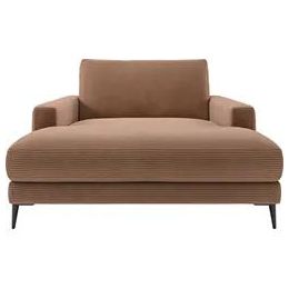 Chaiselongue Inosign "Downtown Loungemöbel zum Relaxen, B/T/H: 132/170/84 cm" Sofas Gr. B/H/T: 132cm x 84cm x 170cm, Cord, braun (rost) auch in Bouclé, Cord und Easy care - leicht mir Wasser zu reinigen