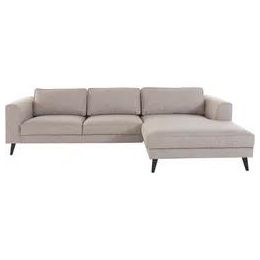 Ecksofa Inosign "Lumber Jack, L-Form" Sofas Gr. B/H/T: 280cm x 85cm x 167cm, Struktur grob, Recamiere rechts, ohne Schlaffunktion und Bettkasten, beige (portabella) in moderner Optik