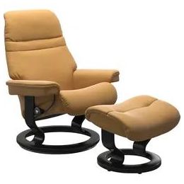 Relaxsessel stressless "Sunrise", gelb (honey), Material Bezug, Ausführung Funktion, Größe B/H/T, Leder BATICK: BATICK ist ein leicht korrigiertes, durchgefärbtes und genarbtes Möbelleder, bei dem die meisten Unebenheiten und Spuren in der Regel entfernt wurden., Leder PALOMA: PALOMA ist ein durchgefärbtes Semianilin-Möbelleder mit natürlicher Narbung., ROHLEDER Stoff Q2 FARON: Ein fester zuverläs