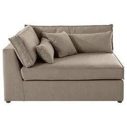 Sofa-Eckelement RAUM.ID "Enid" Polsterelemente Gr. Struktur (recyceltes Polyester), Eckelement links, grau (taupe) Teil eines Modulsofas, fester Sitzkomfort, auch in Breitcord