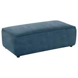 Hocker W.Schillig "around-the-block" Gr. B/H/T: 120cm x 39cm x 60cm, Longlife Xtra-Leder Z69, blau (ocean z69) mit eleganter Biese