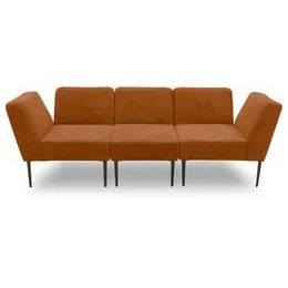 Sofa-Eckelement DOMO collection "700010 Lieferzeit nur 2 Wochen, auch einzeln stellbar" Polsterelemente Gr. Cord, orange (terrakotta) Modul - als Ecke oder Abschluss einsetzbar, Cord-Bezug