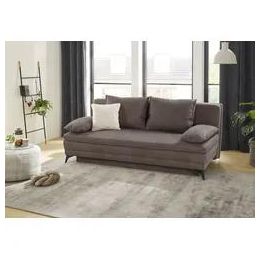 Jockenhöfer Schlafsofa JOCKENHÖFER GRUPPE "Laurin" Sofas Gr. B/T: 202cm x 105cm, Luxus-Microfaser, braun als Dauerschläfer geeignet, Bettfunktion und StauraumBettkasten