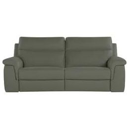 3-Sitzer NICOLETTI HOME "Alan" Sofas Gr. B/H/T: 210cm x 99cm x 94cm, Luxus-Microfaser Wildlederoptik, ohne Relaxfunktion, grün Breite 210 cm, wahlweise mit Relaxfunktion