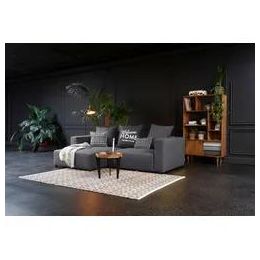 Ecksofa Tom Tailor HOME "HEAVEN CASUAL S" Sofas Gr. B/H/T: 242cm x 85cm x 162cm, Struktur fein TBO, Recamiere links, ohne Bettfunktion-ohne Bettkasten, grau (woven grey tbo 19) aus der COLORS COLLECTION, wahlweise mit Bettfunktion & Bettkasten