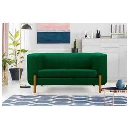 2-Sitzer Inosign "Gaut" Sofas Gr. B/H/T: 160cm x 76cm x 88cm, Samtoptik, grün 2-Sitzer