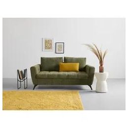 2,5-Sitzer Inosign "Lörby" Sofas Gr. B/H/T: 180 cm x 90 cm x 92 cm, Struktur weich, Struktur weich, grün auch mit Aqua clean-Bezug, feine Steppung im Sitzbereich, lose Kissen