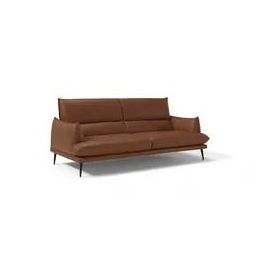 2,5-Sitzer Egoitaliano "FUNNY, hochwertiges und aktuelles Design, bequeme Rückenlehne" Sofas Gr. B/H/T: 210 cm x 90 cm x 95 cm, Leder, braun (erdbraun) toller Sitzkomfort