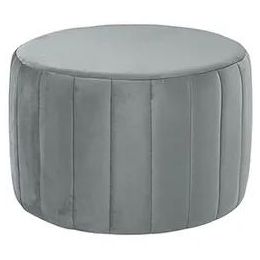 Pouf Fink "Helen", grau (dunkelgrau), B:60cm H:43cm T:60cm, Poufs, mit seitlichen Nähten