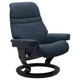 Relaxsessel stressless "Sunrise", blau (oxford blau paloma), B:79cm H:103cm T:73cm, Leder BATICK: BATICK ist ein leicht korrigiertes, durchgefärbtes und genarbtes Möbelleder, bei dem die meisten Unebenheiten und Spuren in der Regel entfernt wurden., Leder PALOMA: PALOMA ist ein durchgefärbtes Semianilin-Möbelleder mit natürlicher Narbung., ROHLEDER Stoff Q2 FARON: Ein fester zuverlässiger Bouclu00