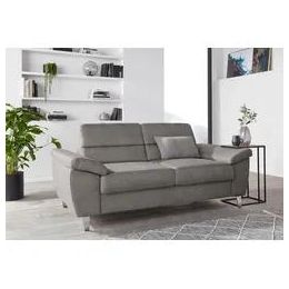 Sit & More 2,5-Sitzer SIT & MORE "Sorano" Sofas Gr. B/H/T: 188cm x 88cm x 91cm, Struktur fein, grau (hellgrau) Breite 188 cm