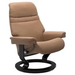 Relaxsessel stressless "Sunrise", braun (almond paloma), B:75cm H:100cm T:73cm, Leder BATICK: BATICK ist ein leicht korrigiertes, durchgefärbtes und genarbtes Möbelleder, bei dem die meisten Unebenheiten und Spuren in der Regel entfernt wurden., Leder PALOMA: PALOMA ist ein durchgefärbtes Semianilin-Möbelleder mit natürlicher Narbung., ROHLEDER Stoff Q2 FARON: Ein fester zuverlässiger Bouclu00e9 m