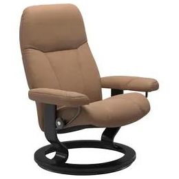 Relaxsessel stressless "Consul", braun (latte batick), B:72cm H:94cm T:70cm, Leder BATICK: BATICK ist ein leicht korrigiertes, durchgefärbtes und genarbtes Möbelleder, bei dem die meisten Unebenheiten und Spuren in der Regel entfernt wurden., Leder PALOMA: PALOMA ist ein durchgefärbtes Semianilin-Möbelleder mit natürlicher Narbung., ROHLEDER Stoff Q2 FARON: Ein fester zuverlässiger Bouclu00e9 mit 