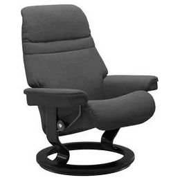 Relaxsessel stressless "Sunrise", grau (dunkelgrau q2 faron), B:79cm H:103cm T:73cm, Leder BATICK: BATICK ist ein leicht korrigiertes, durchgefärbtes und genarbtes Möbelleder, bei dem die meisten Unebenheiten und Spuren in der Regel entfernt wurden., Leder PALOMA: PALOMA ist ein durchgefärbtes Semianilin-Möbelleder mit natürlicher Narbung., ROHLEDER Stoff Q2 FARON: Ein fester zuverlässiger Bouclu0