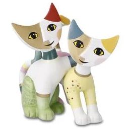 Sammelfigur Goebel "Figur Rosina Wachtmeister - "Amici per la pelle"" Dekofiguren Gr. B/H/T: 11 cm x 12 cm x 8 cm, Katzen, bunt Katzen-Duo