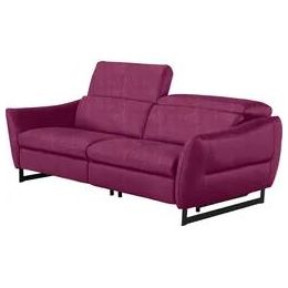 2,5-Sitzer Egoitaliano "Dafne" Sofas Gr. B/H/T: 208cm x 97cm x 108cm, Luxus-Microfaser BLUSH, ohne elektrische Relaxfunktion, pink (fuchsia) mit und ohne elektrischer Relaxfunktion, Kopfteile manuell verstellbar