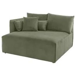 Ottomane Andas "Nöre", grün (dunkelgrün), B:138cm H:86cm T:128cm, 100% Polyester, Sofas, kurzes Lounge-Modul - zum Zusammenstellen, Breite 138 cm, Tiefe 128 cm