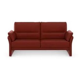 2-Sitzer DOMO collection "Pina" Sofas Gr. B/H/T: 199cm x 95cm x 88cm, Luxus-Microfaser Lederoptik, Mit Federkern, rot mit Federkern, Breite 199cm