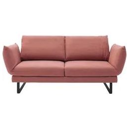 Schöner Wohnen 2-Sitzer SCHÖNER WOHNEN-KOLLEKTION "Spin" Sofas Gr. B/H/T: 228cm x 85cm x 215cm, Flachgewebe, mit Drehsitzfunktion rechts, Rückenneigung und Armlehnenfunktion links + rechts, rosa (flamingo) Drehsitz-Funktion, USB-Anschluss, Armlehnfunktion, Rückenverstellung