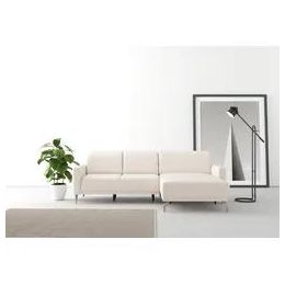 Sit & More Ecksofa SIT & MORE "Bailando L-Form" Sofas Gr. B/H/T: 251cm x 84cm x 163cm, Luxus-Microfaser ALTARA NUBUCK, Recamiere rechts, mit Kopfteilverstellung-mit Vorziehsitz motorisch, beige (creme) wahlweise mit Kopfteilverstellung und Vorziehsitz, motorisch