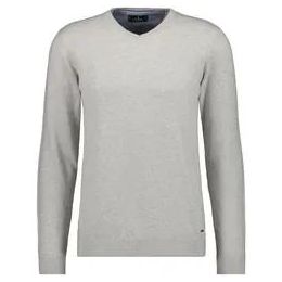 V-Ausschnitt-Pullover RAGMAN, Herren, Gr. 54, grau (hellgrau), 95% Baumwolle 5% Cashmere, casual, V-Ausschnitt, Langarm, Pullover