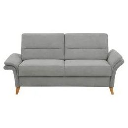 3-Sitzer Home Affaire "Westerland" Sofas Gr. B/H/T: 186cm x 90cm x 89cm, Chenille-Optik, mit Armlehnfunktion, grau (hellgrau) Federkern-Polsterung. wahlweise mit Armlehnfunktion